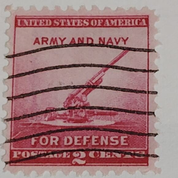 USPS | Art | 94 2 Army Navy Defense Stamp Scott 900 Antiaircraft Gun ...